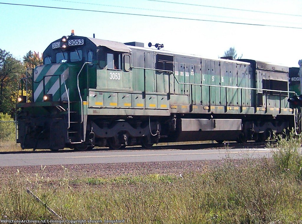 LS&I engine # 3053 crossing Co Rd 492